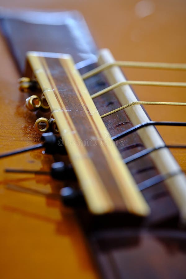 Guitar Strings Macro View - 4 Stock Image - Image of instrument ...
