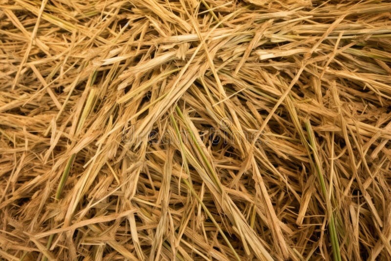 Macro Shot of Hay Strands in a Bale Stock Illustration - Illustration ...