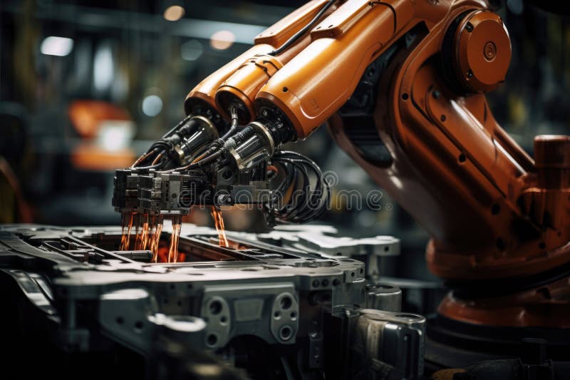 Macro Shot of a High-tech Robot, Revealing the Intricate Gears and ...