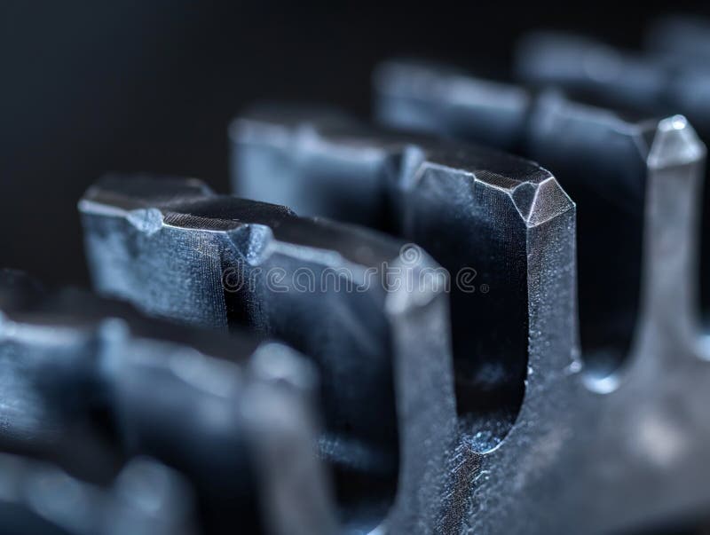 Industrial Beauty - Close-up of Machined Metal Parts Stock Photo ...