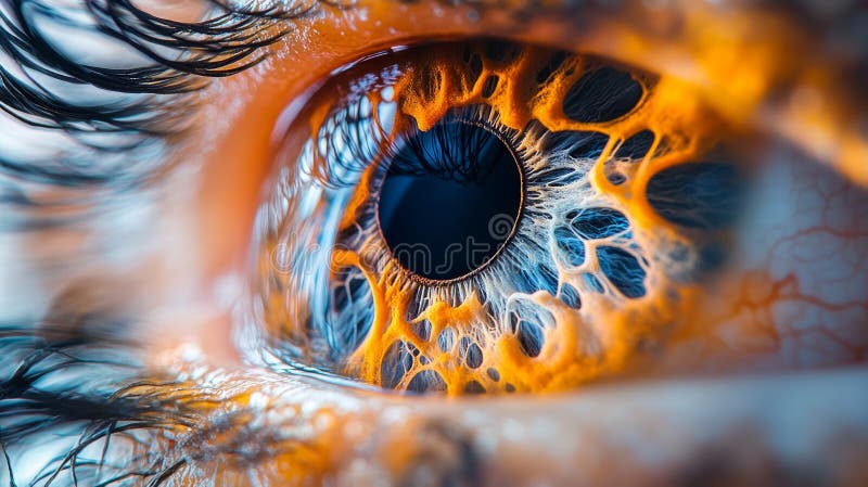 Macro Shot of a Human Eye with Vibrant Colors, Abstract Pattern. Vision ...