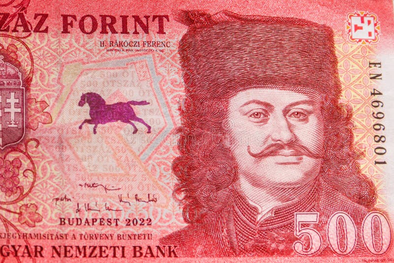Macro Shot of 500 Hungarian Forint Bill Stock Photo - Image of banknote ...