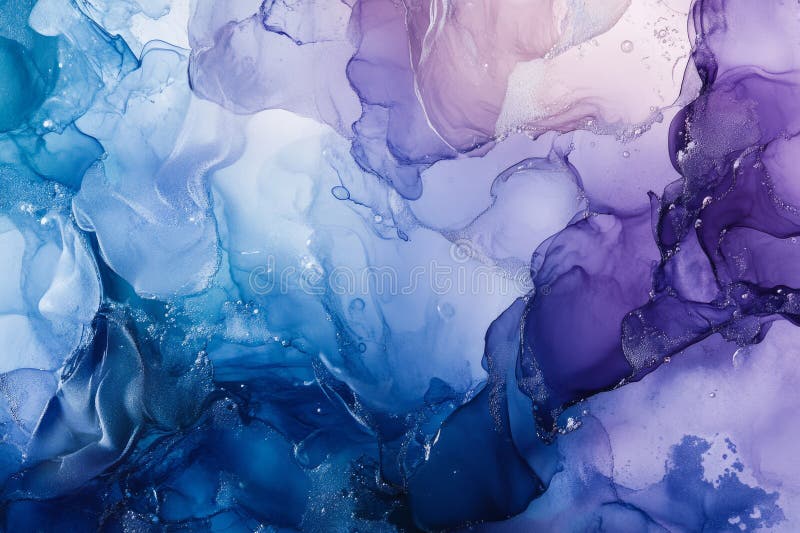 Macro Shot of Ink and Water Diffusion Texture, Flowing Gradients of ...