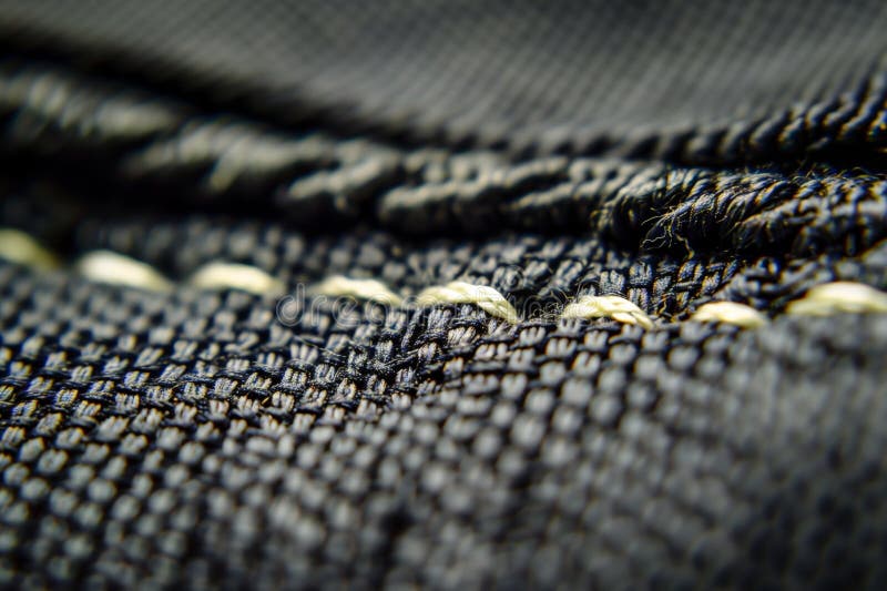 Macro Shot of Interlocking Stitches on Stretch Fabric Seam Stock Image ...