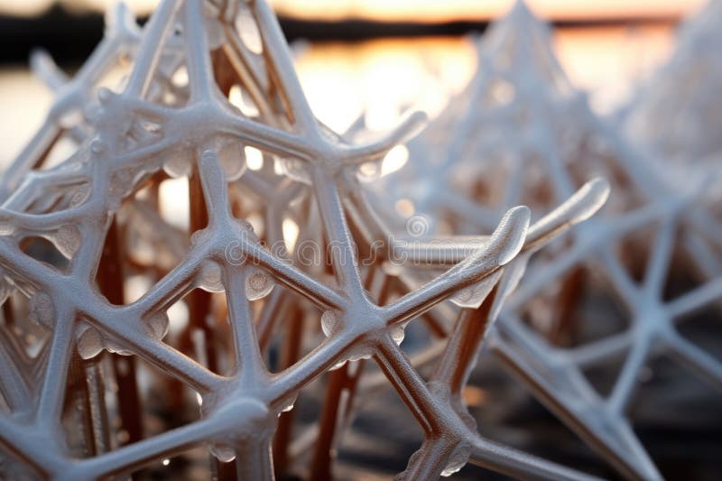 Macro Shot of Intricate Salt Crystal Structures on the Lagoons Edge ...