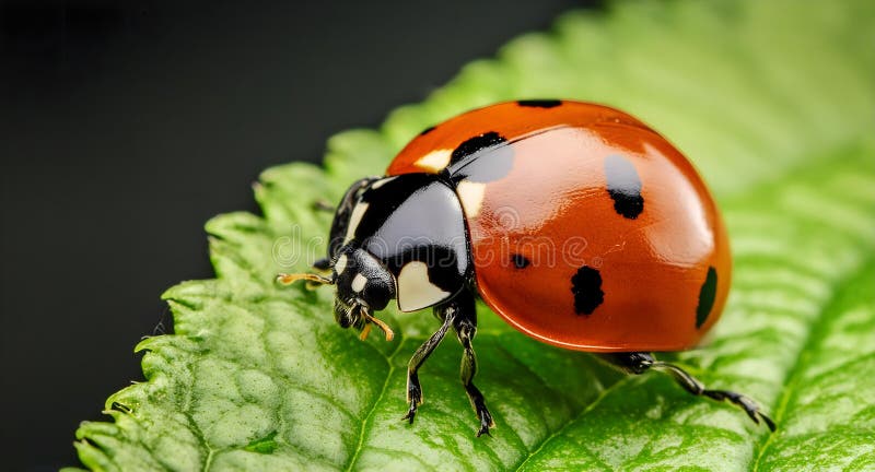 A macro shot of a ladybug stock illustration. Illustration of pattern ...