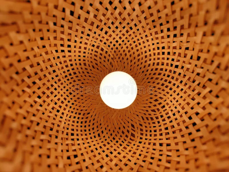 Macro Shot of a Lamp Surrounded by Braided Straw Decor with Detailed ...