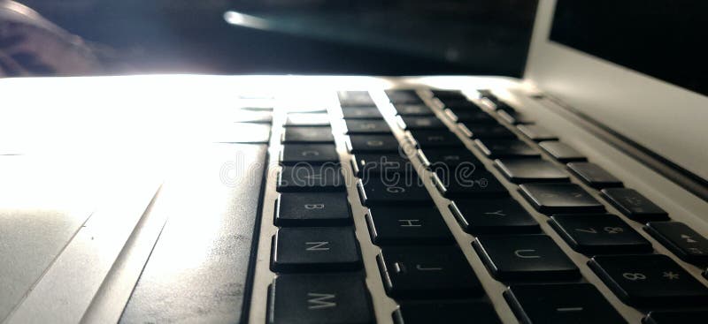 Macro Shot of Laptop Keypads Basking in the Light of the Morning Sun ...