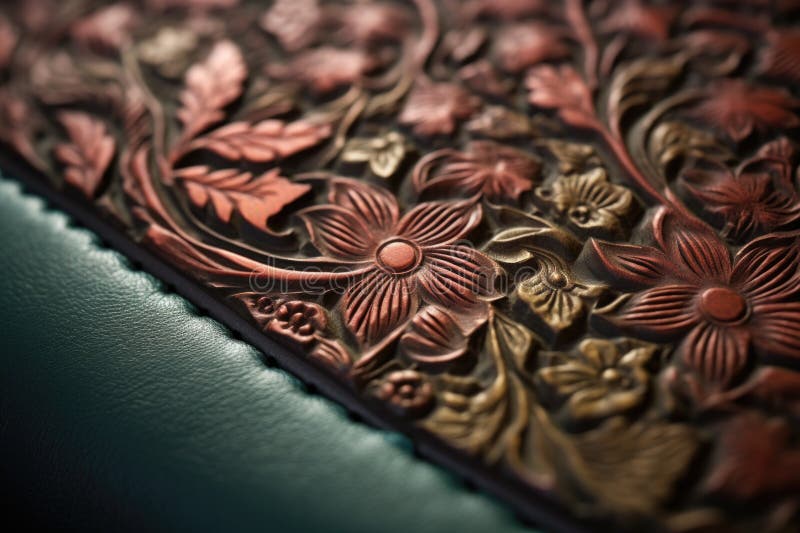 Macro Shot of Leather Embossing on a Belt Stock Illustration ...