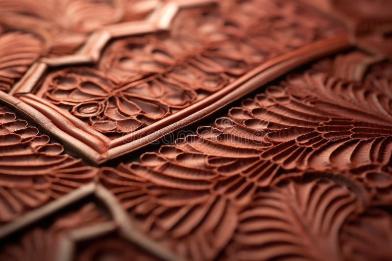 Macro Shot of Leather Embossing Technique Stock Image - Image of ...