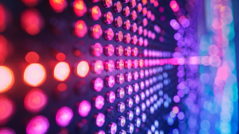 A Macro Shot of LED Pixels Emitting a Soft Glow and Blending Together ...