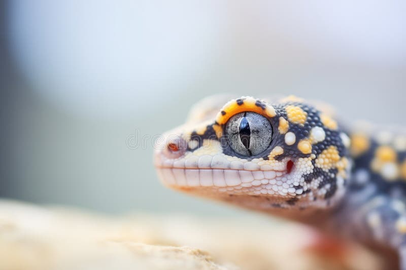 Macro Shot of Leopard Geckos Spotted Pattern Stock Illustration ...