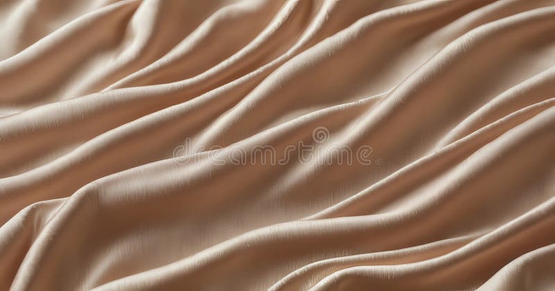 Macro Shot of Luxurious Beige Satin Silk Fabric Texture. Top View Stock ...