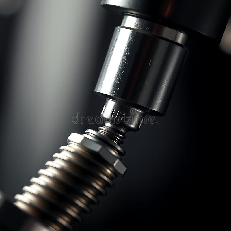 A Macro Shot of a Mechanical Torque Tool Head Making Contact with a ...