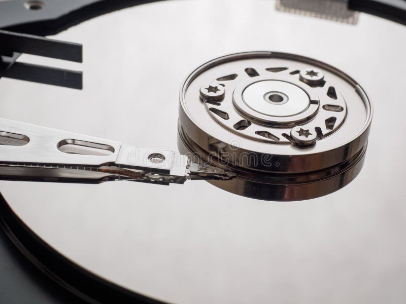 Macro Shot of the Mechanism of the Hard Drive Stock Image - Image of ...