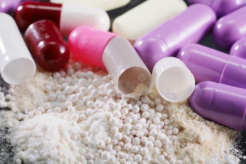 Macro Shot of Medical Powder Stock Photo - Image of ampoule, macro ...