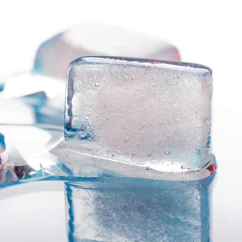 Macro Shot of Melting Piece of Ice Stock Image - Image of refreshment ...