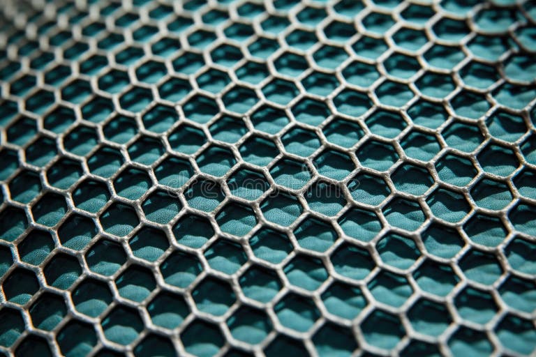 Macro Shot of Mesh Fabric with Repeated Hexagon Pattern Stock Photo ...