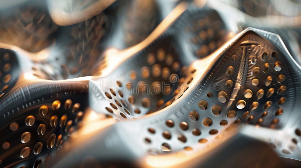 A Macro Shot of a Metallic Object with Sharp Angular Edges. the Surface ...