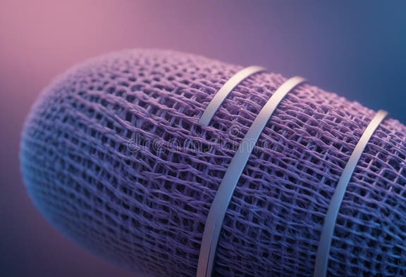 Macro Shot of a Microphone Mesh in Shades of Blue Stock Illustration ...
