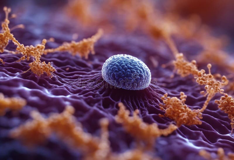 Macro Shot of Microscopic Cell Structure. Stock Illustration ...