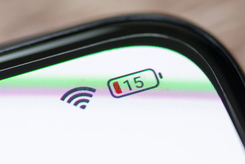 Concept of Discharging Phone, Low Charge Level Stock Image - Image of ...