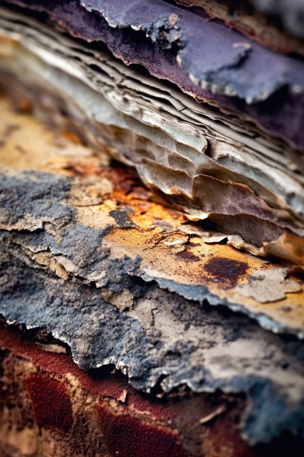 Macro Shot of Old Book Page Edges, Showing Age Stock Image - Image of ...