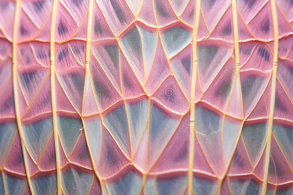 Macro Shot of Pastel-colored Moth Wing, with Grid-like Pattern Stock ...