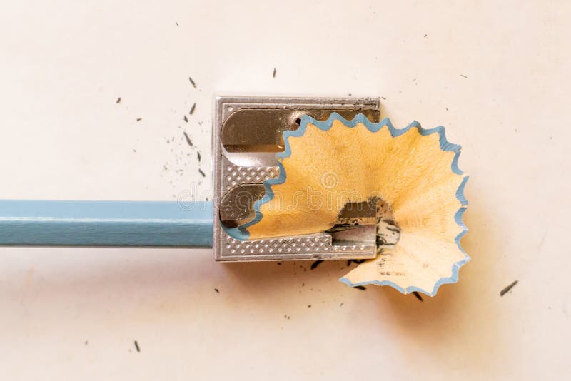 Macro Shot of Pencil in a Sharpener, Minimalistic Concepts Stock Image ...