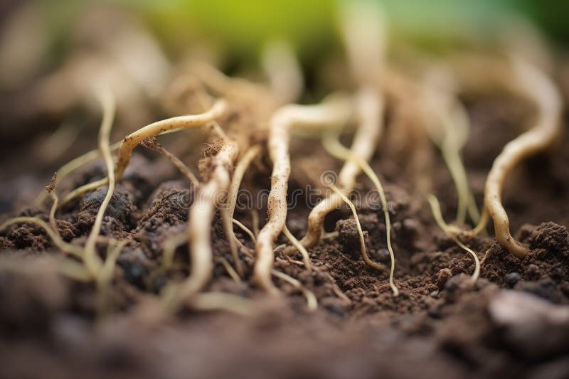 Macro Shot of Plant Roots in Soil Stock Photo - Image of plant, nature ...