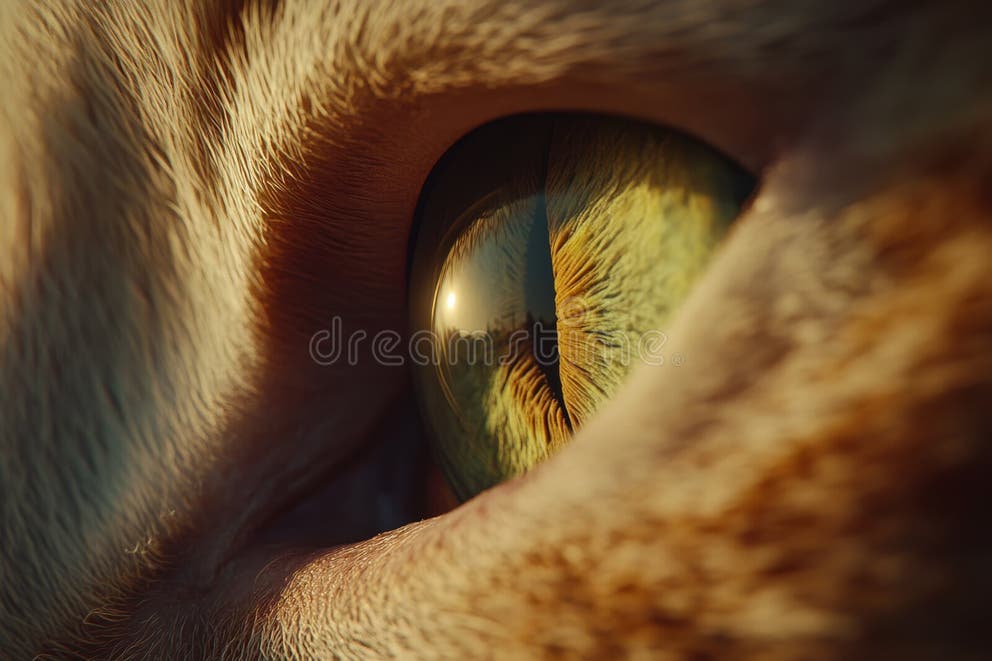 Macro Shot of a Predatory Cat S Eye. Stock Photo - Image of tabby ...