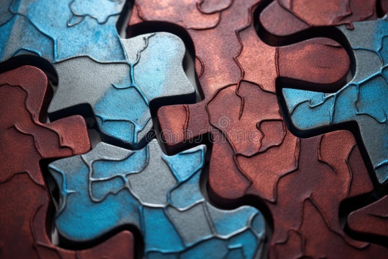 Macro Shot of Puzzle Piece Texture Stock Illustration - Illustration of ...