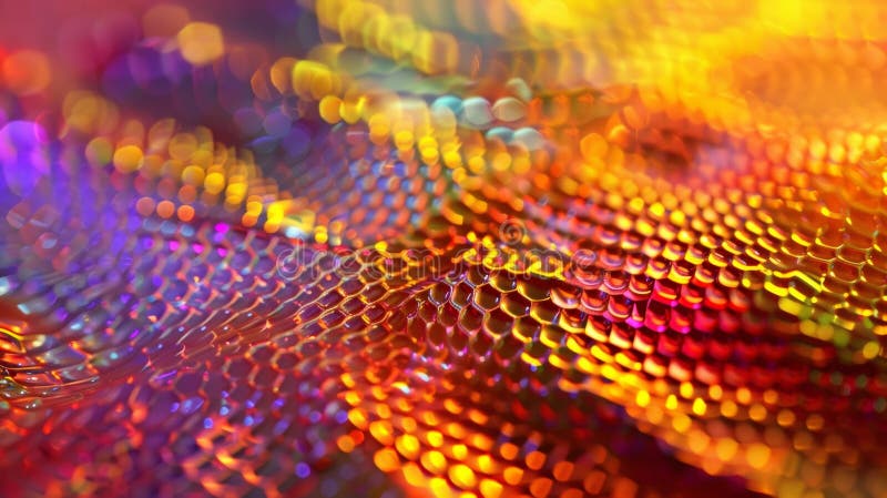 A Macro Shot of a Quantum Dot Display Panel Showcasing the Intricate ...