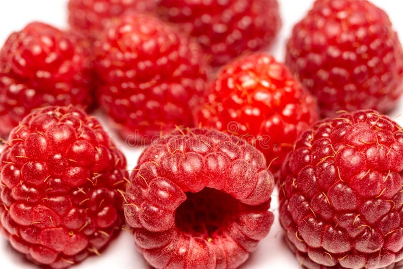 Macro Shot of a Raspberry Fruit Stock Image - Image of close, delicious ...
