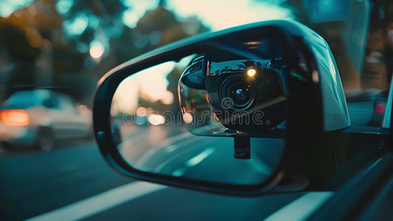 Macro Shot of the Rearview Cameras Positioning on the Vehicle Showing ...
