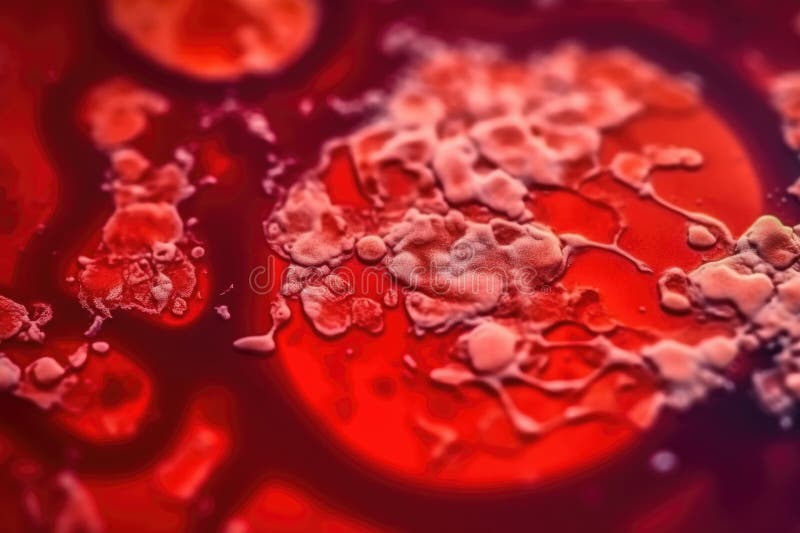 Macro Shot of Red Blood Cells in Artery. Generative AI Stock ...