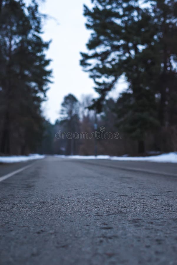 Macro Shot of a Road Going into the Distance Stock Photo - Image of ...