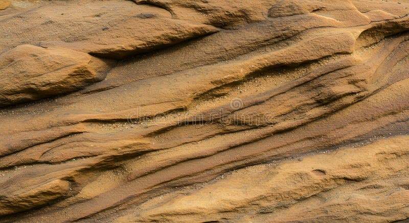 A Macro Shot of Rough, Weathered Sandstone with Intricate Layers and ...