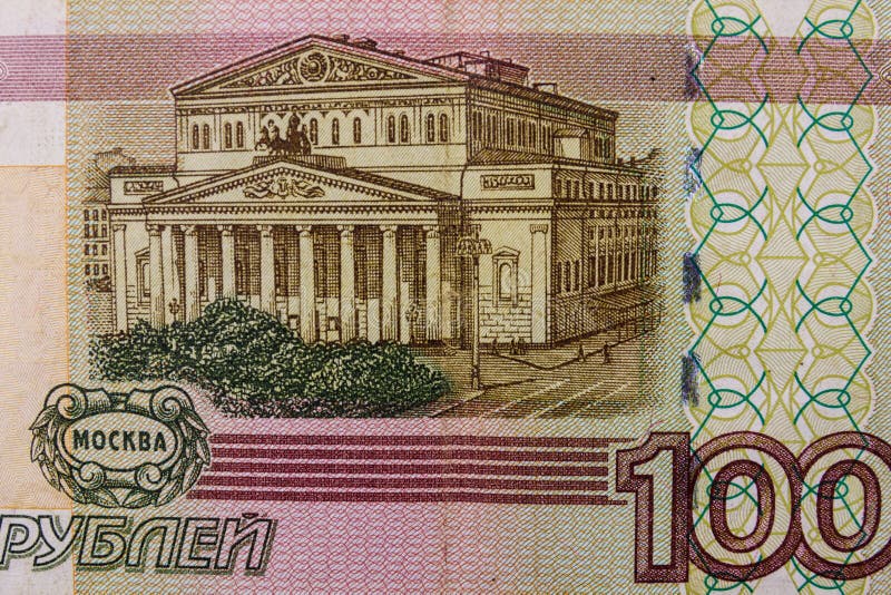 Macro Shot 100 Russian Rubles Banknote Stock Photos - Free & Royalty ...