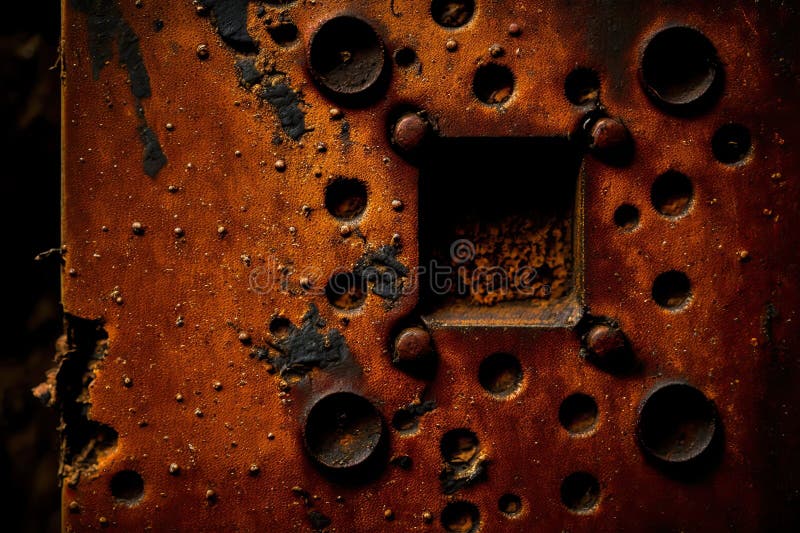 Macro Shot of a Rusted Metal Surface, Showcasing Its Texture and Colors ...