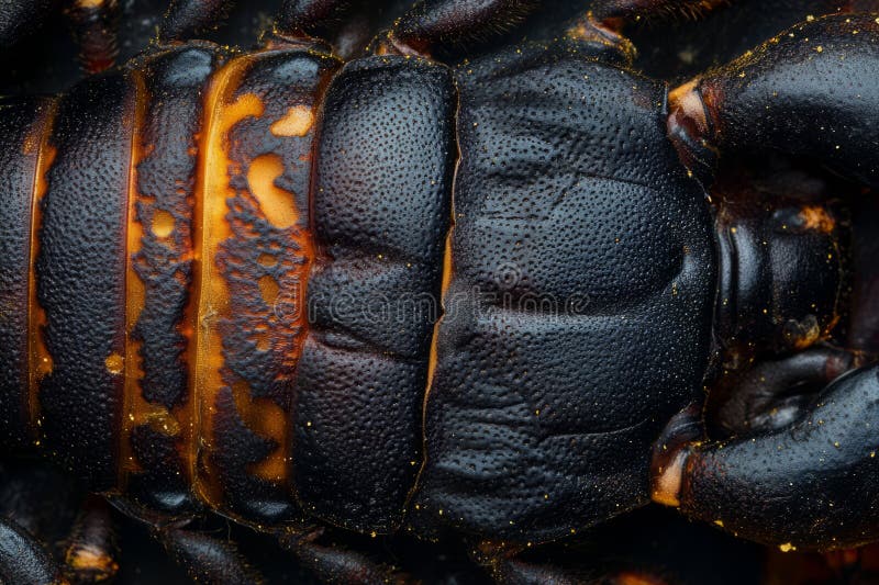 Macro Shot of Scorpion Exoskeleton Texture, Rough, Segmented Surface ...