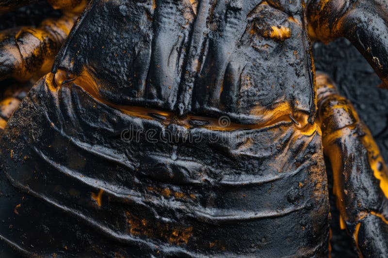 Macro Shot of Scorpion Exoskeleton Texture, Rough, Segmented Surface ...