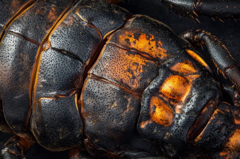 Macro Shot of Scorpion Exoskeleton Texture, Rough, Segmented Surface ...