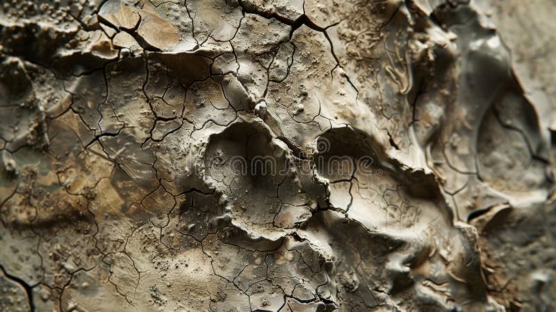 A Macro Shot of a Sculpted Piece of Clay Revealing Its Rough and Bumpy ...
