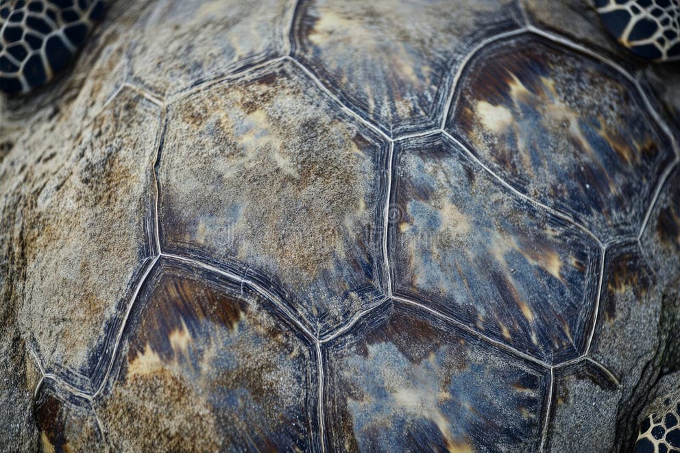 Macro Shot of Sea Turtle Shell Texture, Smooth yet Bumpy with Intricate ...