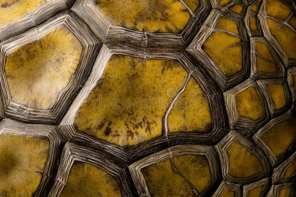 Macro Shot of Sea Turtle Shell Texture, Smooth yet Bumpy with Intricate ...