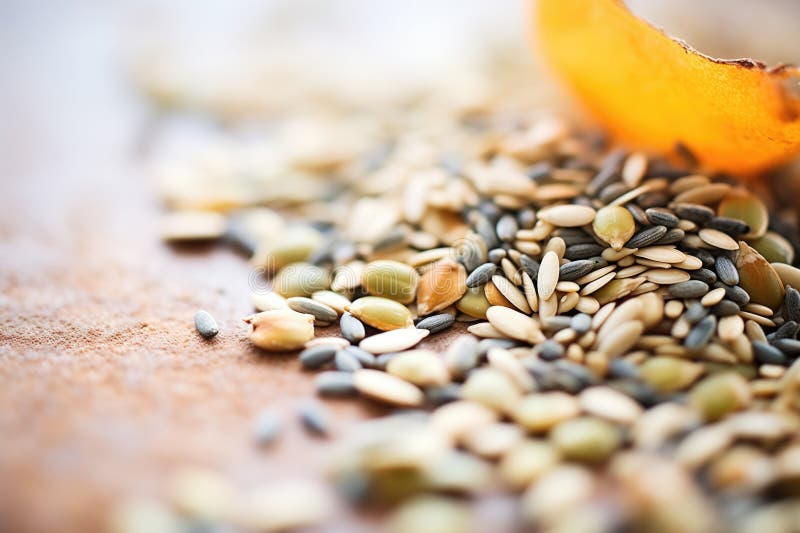 Macro Shot of Seeds Atop an Organic Loaf Stock Image - Image of fresh ...