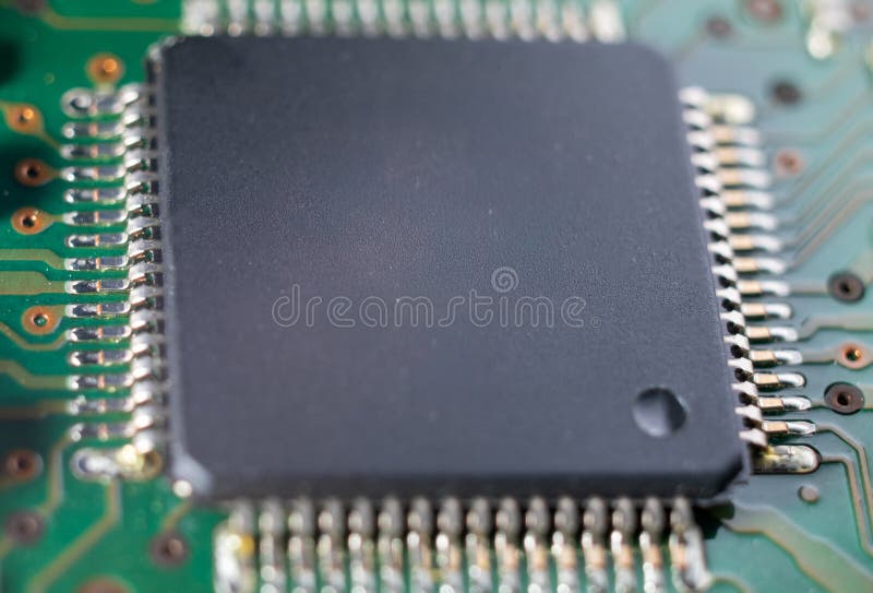 A Computer Micro-processor Up Close. Stock Photo - Image of data ...