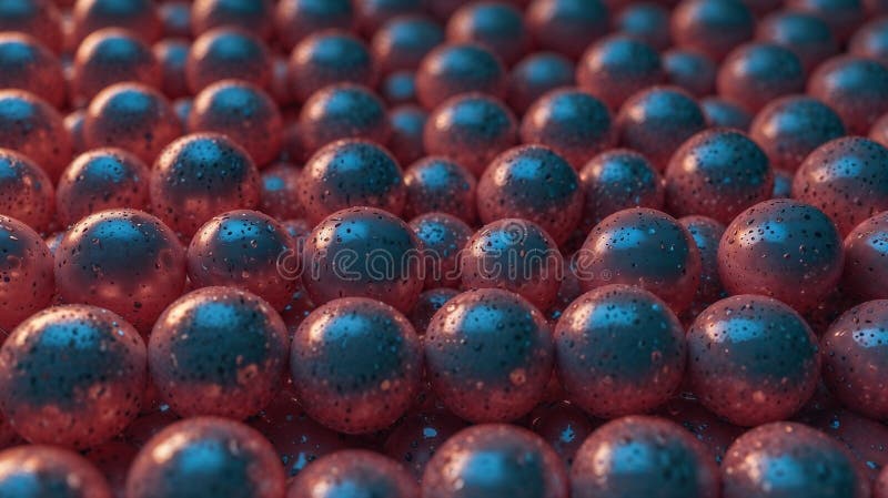 A Captivating Macro Shot of Maroon Spheres Adorned with Water Droplets ...