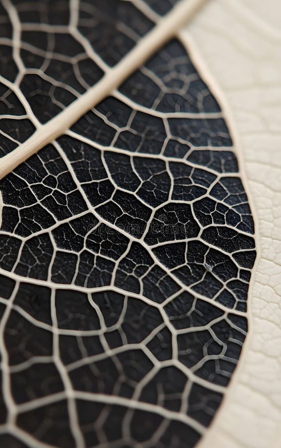 Macro Shot Showing Detailed Patterns on a Leaf, Emphasizing Its ...